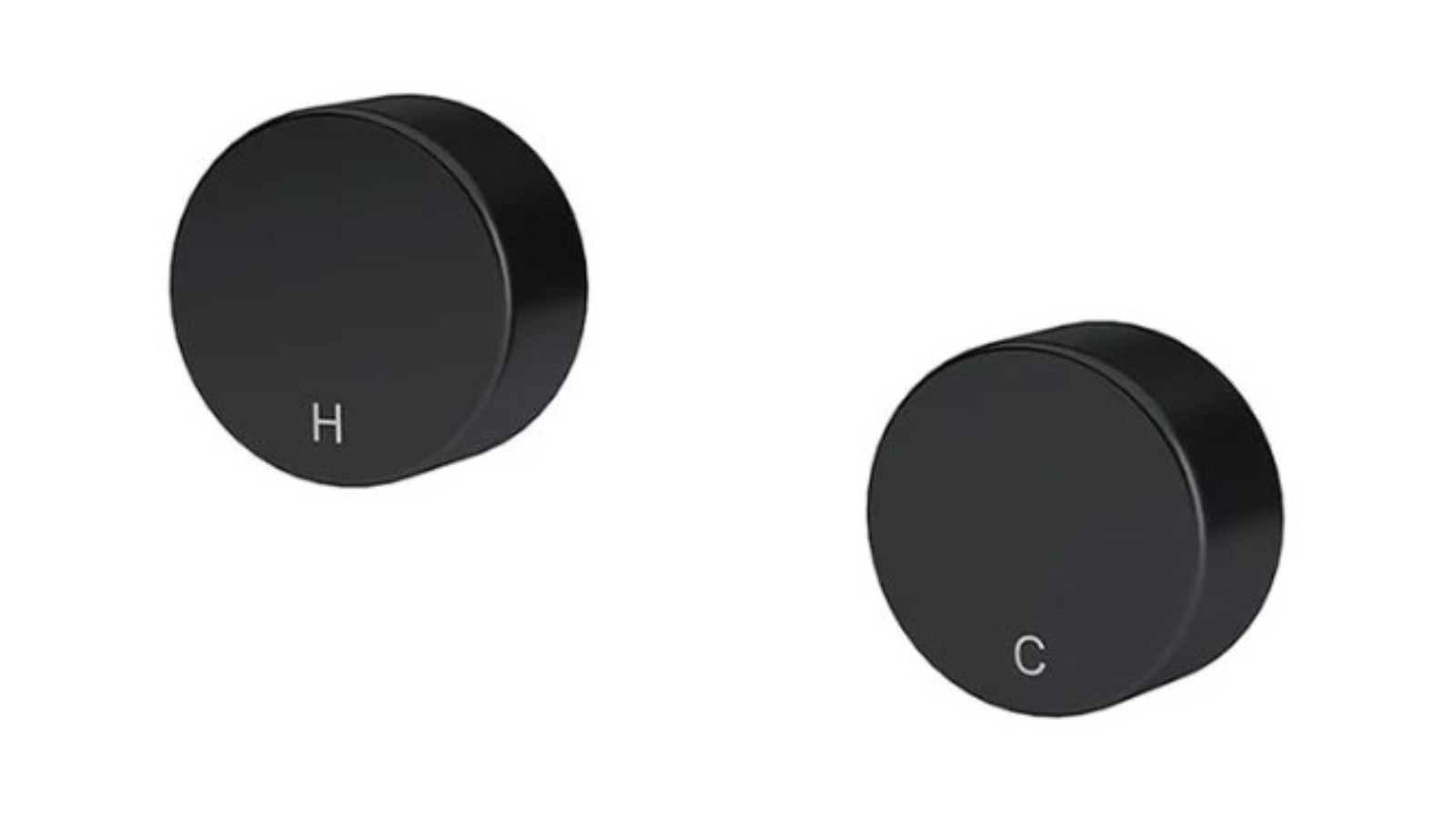 Meir Circular Wall Taps - Matte Black | Harvey Norman