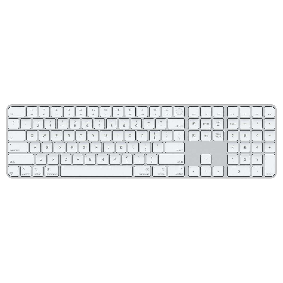 Apple Magic Keyboard with Touch ID and Numeric Keypad - White | Harvey ...
