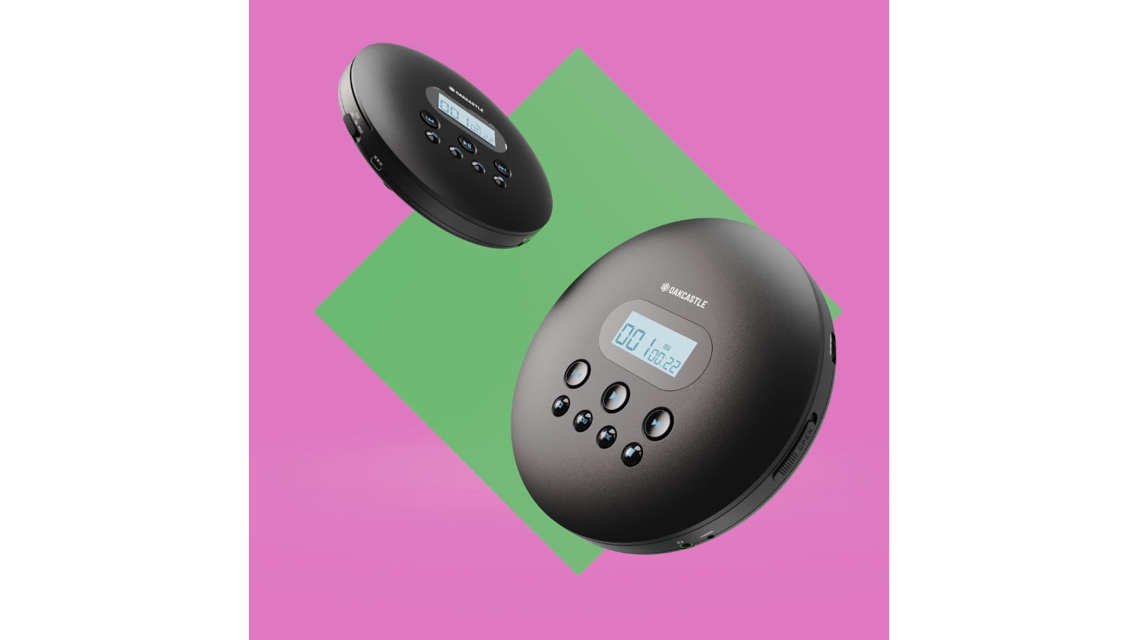 Majority Oakcastle CD100 Bluetooth Portable CD Player - Black | Harvey Norman