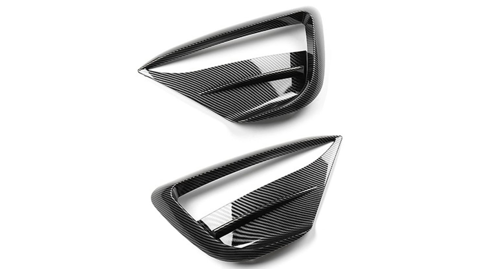 X-Car Tesla Model Y Fog Light Frame Glossy Carbon Fiber Eyebrow Blade ...