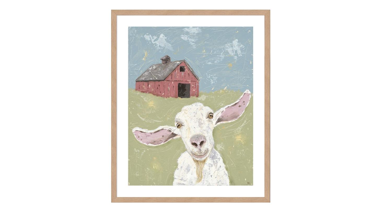 La Grolla My Farm Friends III Natural Frame Wall Art - 66 x 56cm ...