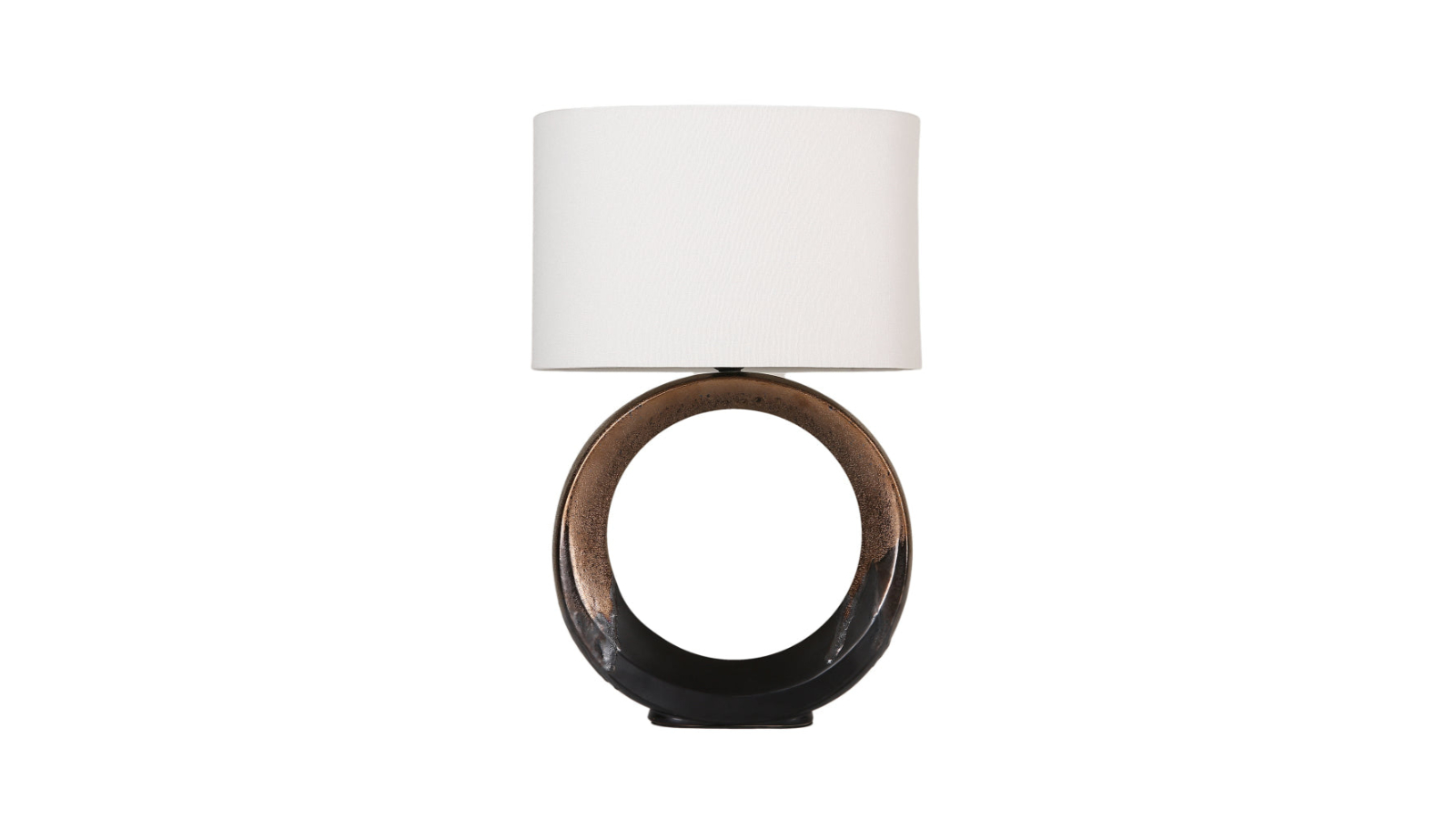Luminea Ceramic Base Myra Modern Table Lamp - Black/Gold/Cream | Harvey ...