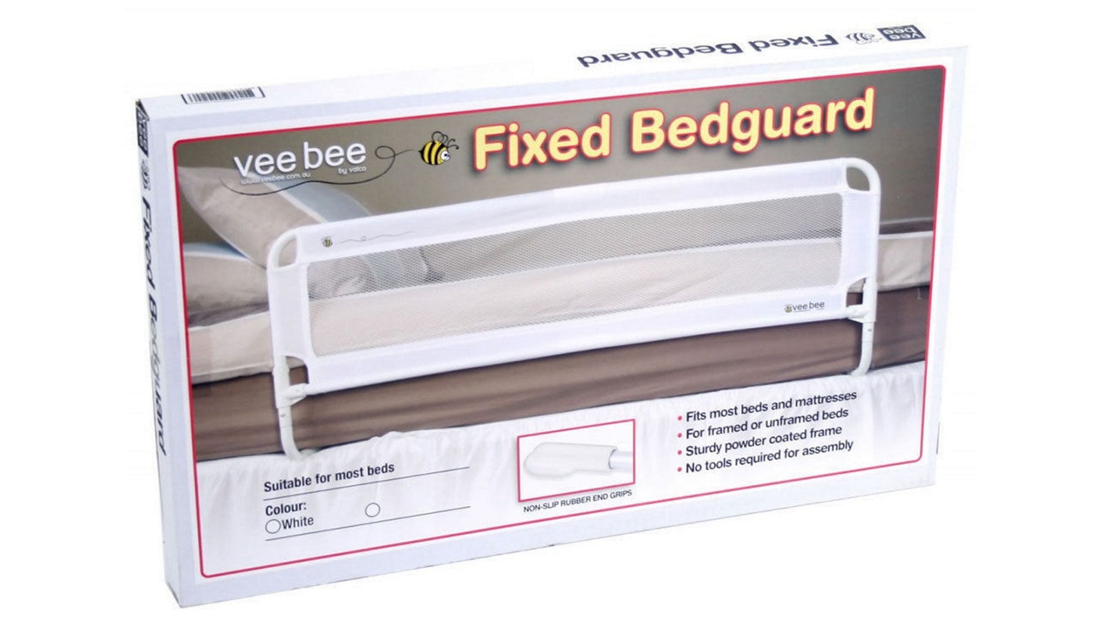 Vee Bee 105cm Safety Cot/Bed Rail Guard - White | Harvey Norman