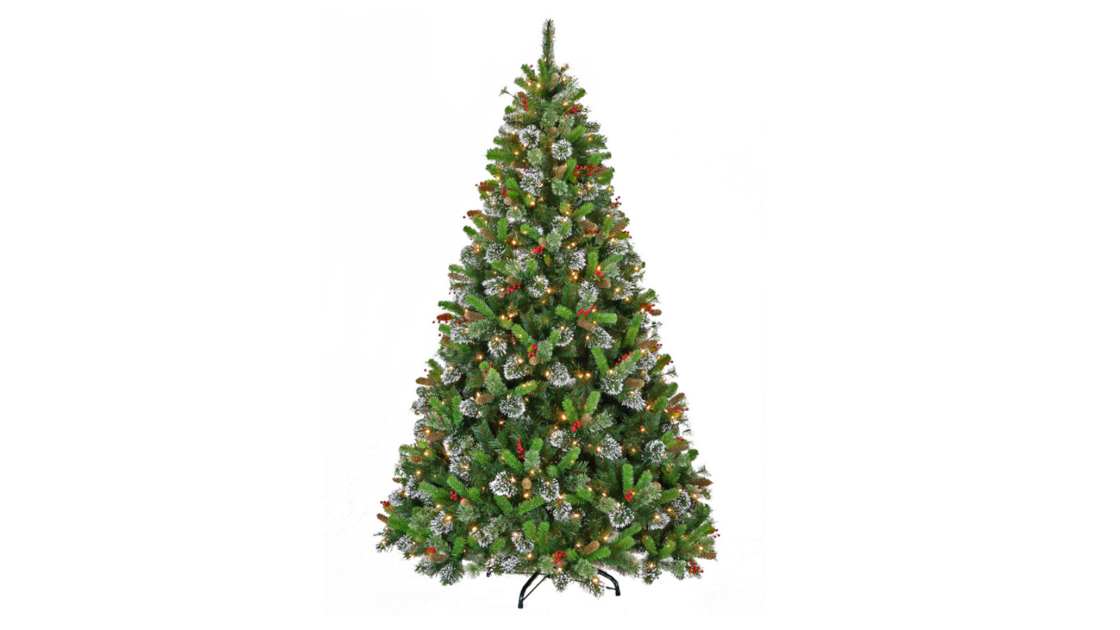 National Tree Company Christmas Tree with Twinkle Light Wintry Pine ...