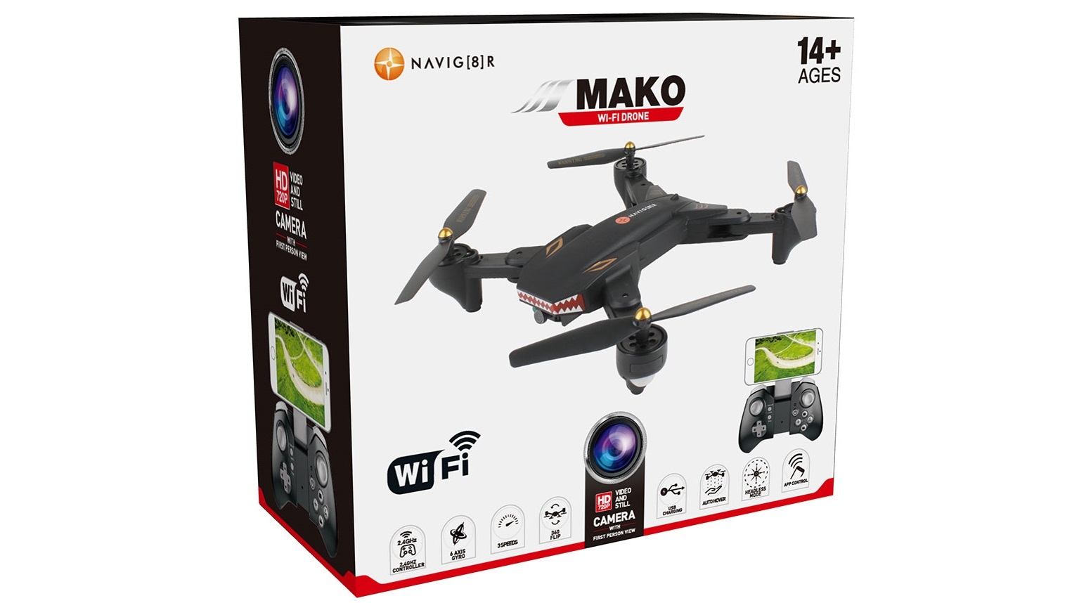 Navig8r Mako WiFi Drone | Harvey Norman