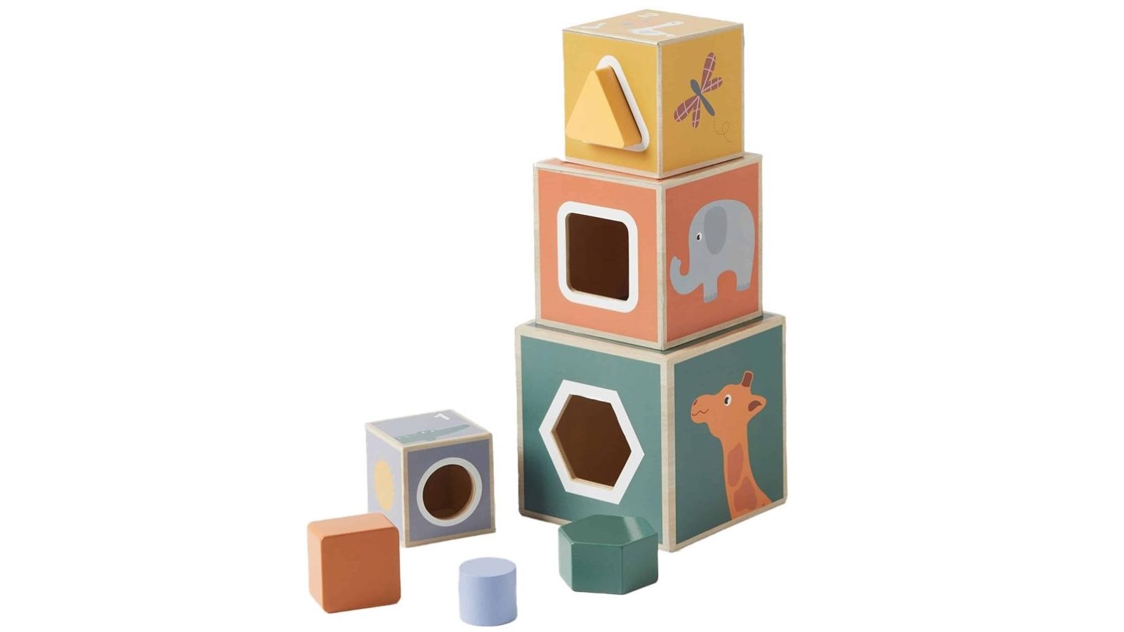 Zookabee Wood Stacking Cubes Toy for 12m+ | Harvey Norman