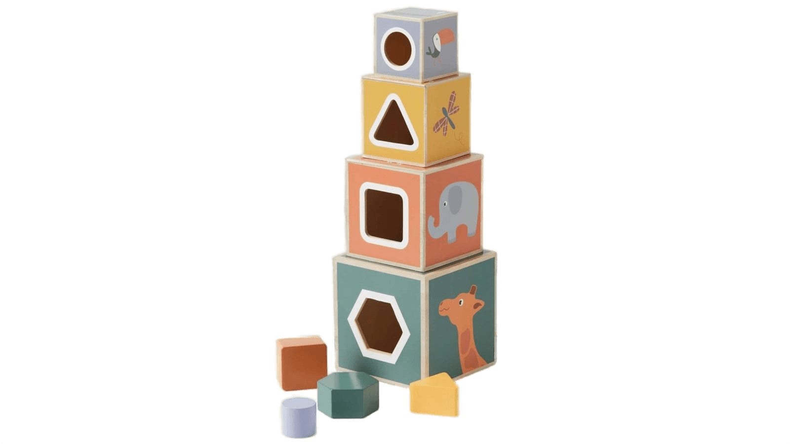 Zookabee Wood Stacking Cubes Toy for 12m+ | Harvey Norman