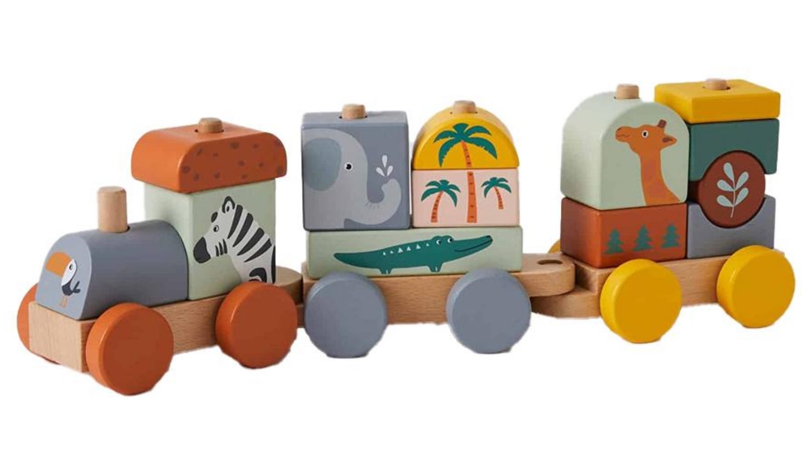 Zookabee Wood Animal Train Set Toy for 18m+ | Harvey Norman