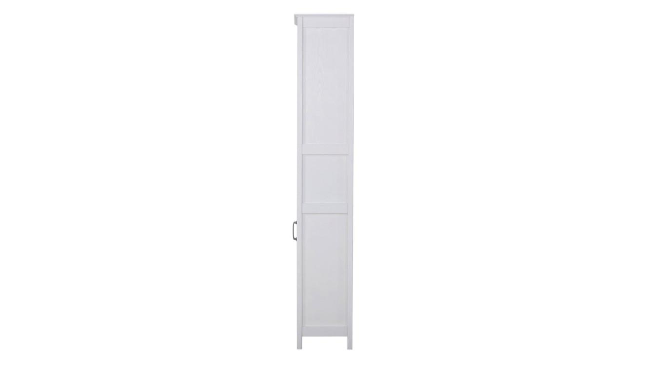 Maestro Furniture White Nazma 5-Tier Display Shelves 2-Door Bookcase ...