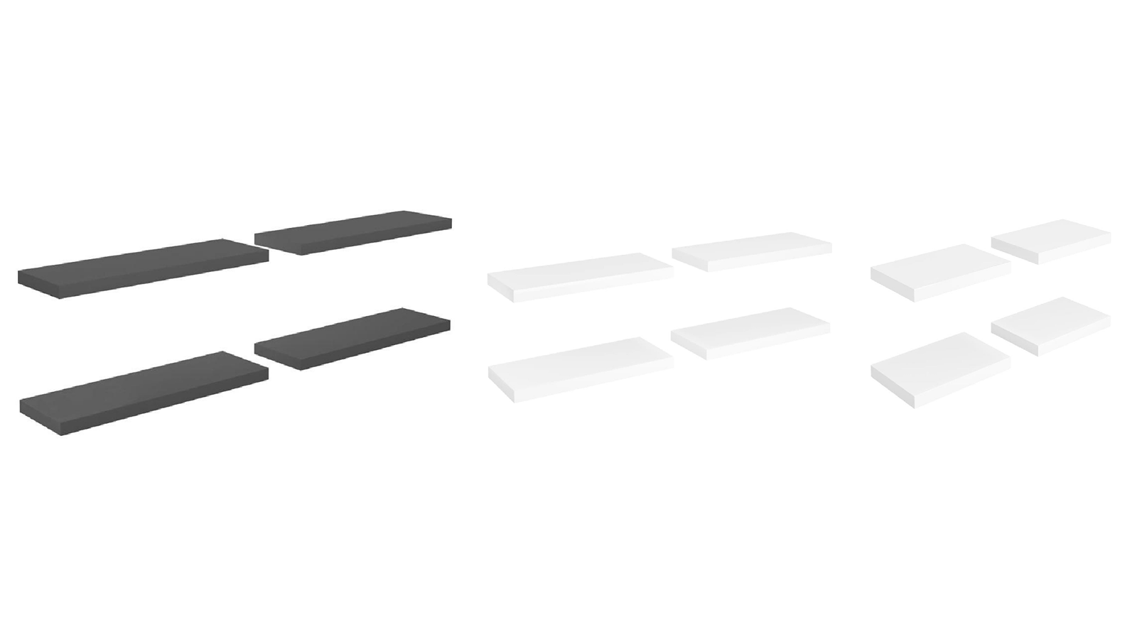 vidaXL 4 Piece MDF Floating Wall Shelve | Harvey Norman