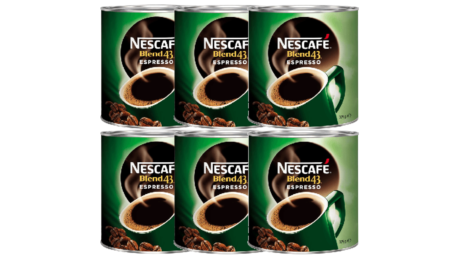 Nescafe Espresso Roast Instant Coffee 375g Tin - Pack of 6 | Harvey Norman