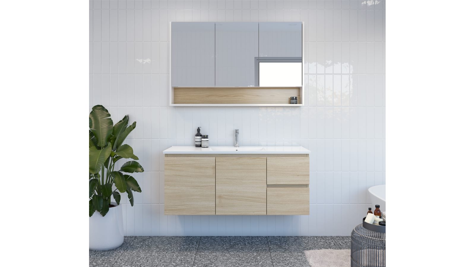 Timberline Nevada 1200mm Wall Hung Vanity with Centre Bowl Alpha ...