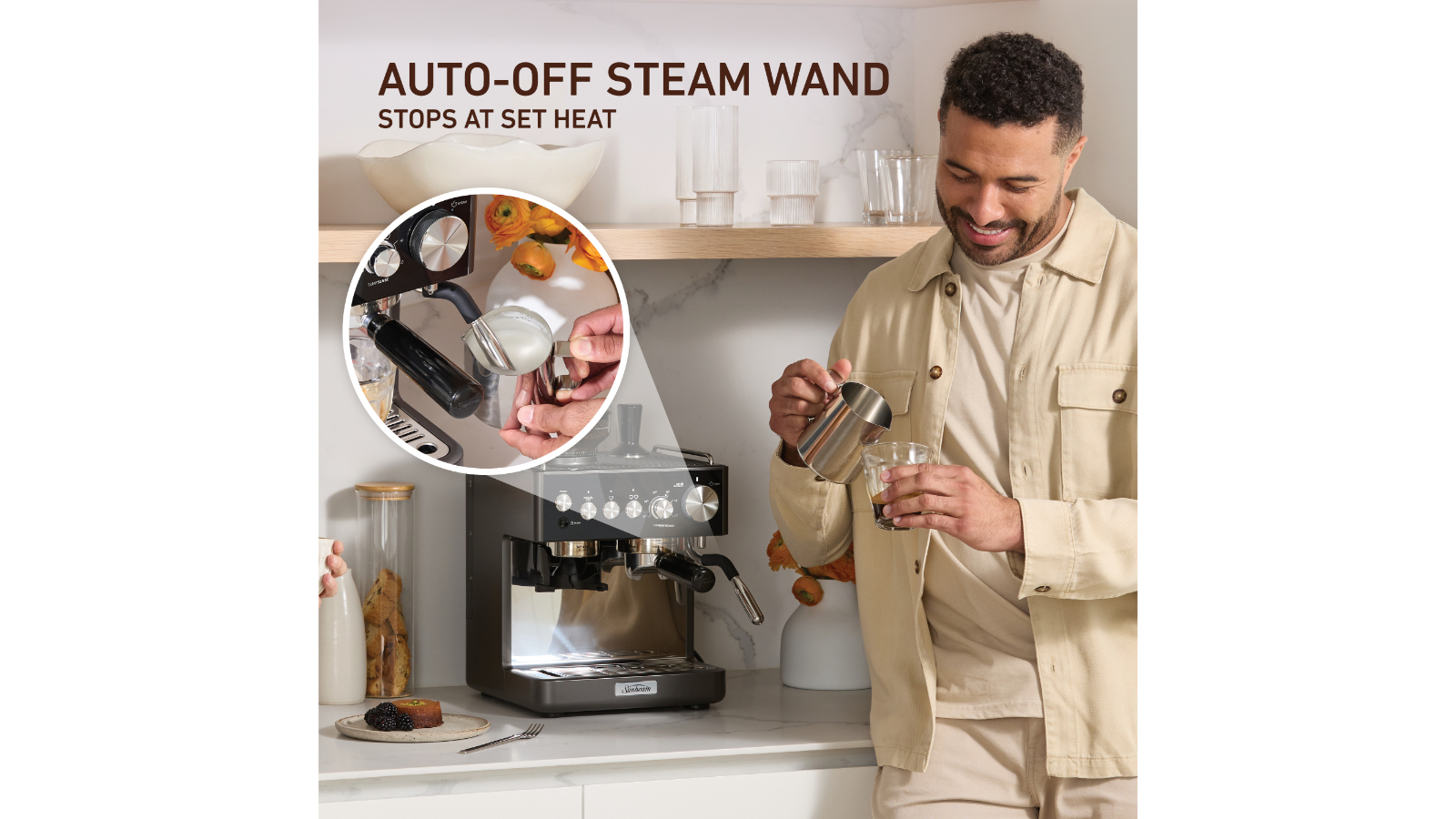 Sunbeam Origins Sense Coffee Machine - Grey | Harvey Norman