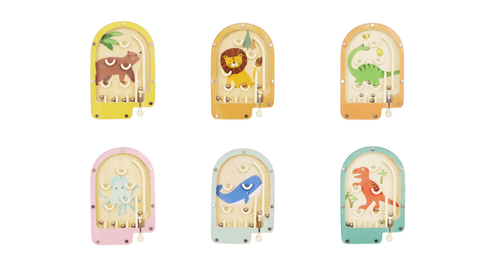 Set of 6 Wooden Pinball Game | Harvey Norman