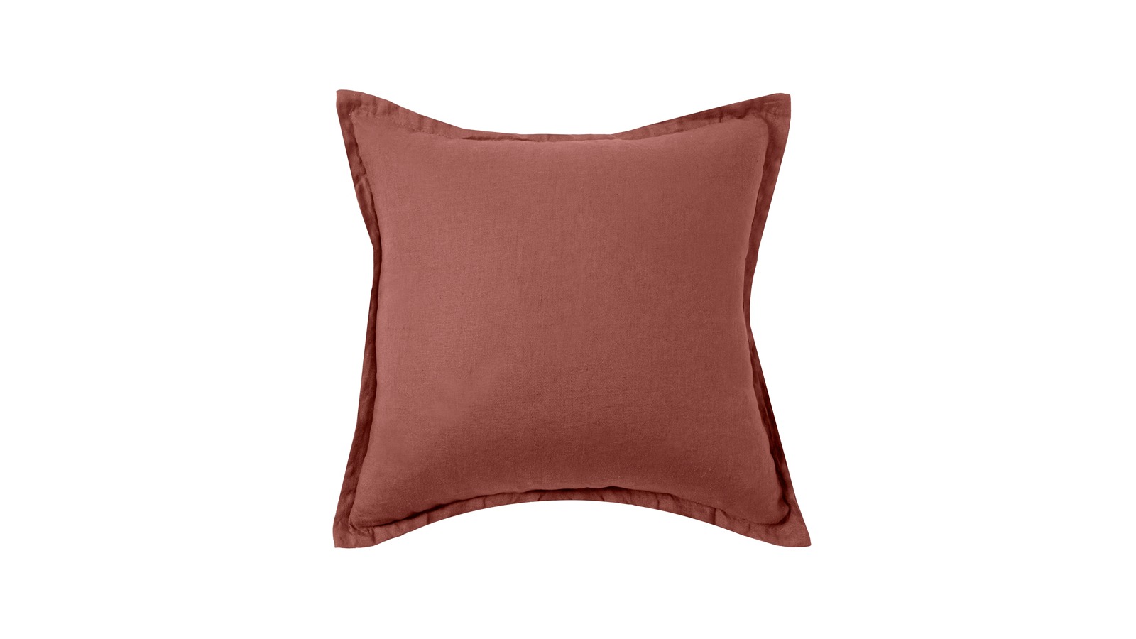 Natural Home Ardenne 50 x 50cm Washed French Linen Cushion with Oxford ...