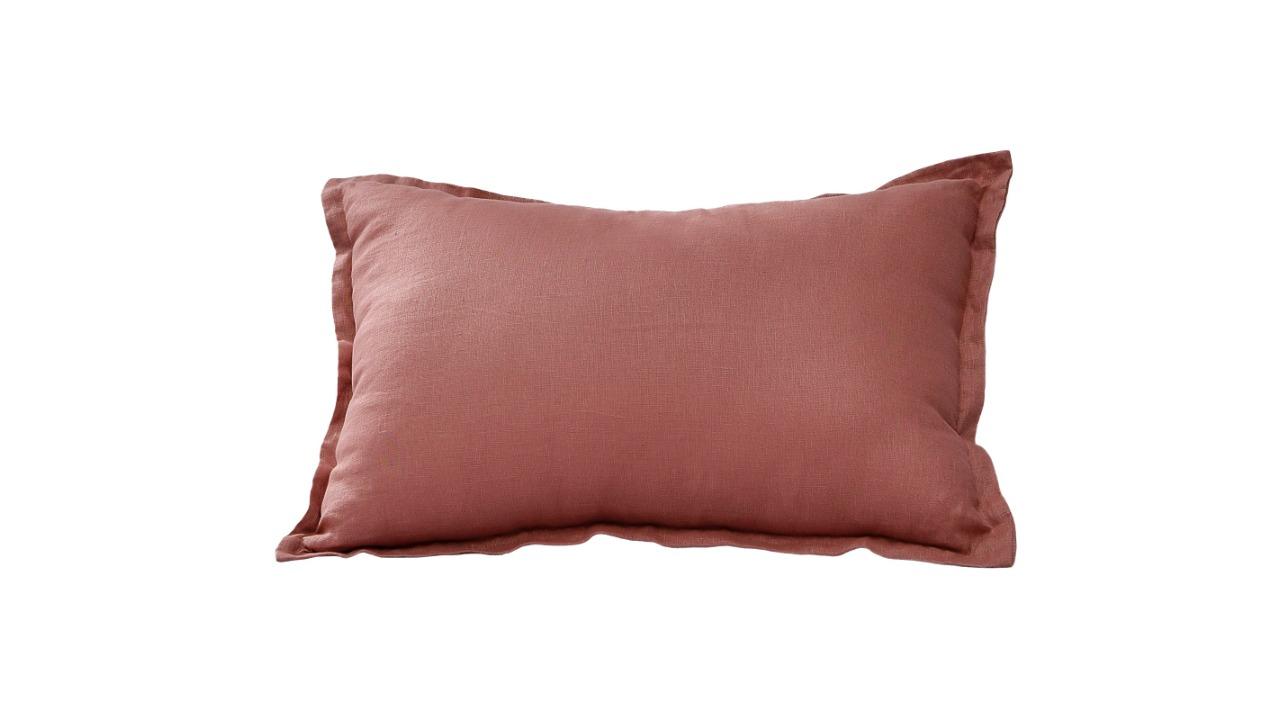 Natural Home Ardenne 40 x 60cm Washed French Linen Rectangular Cushion ...