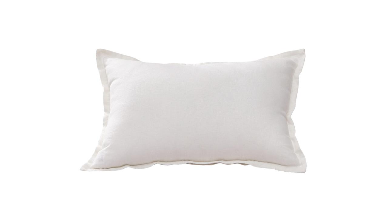 Natural Home Ardenne 40 x 60cm Washed French Linen Rectangular Cushion ...