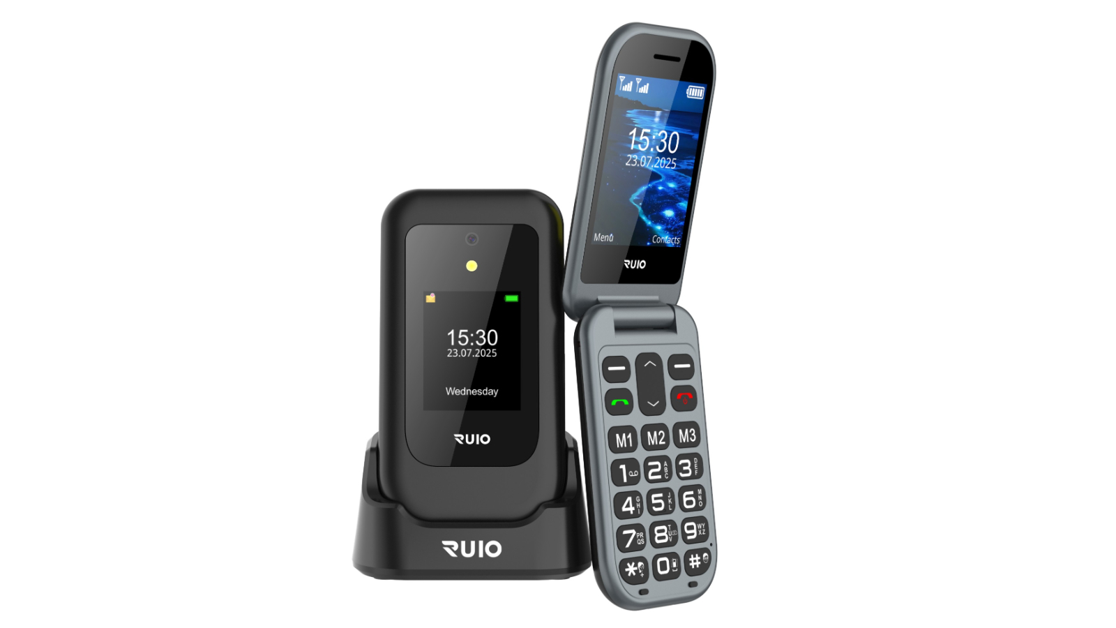 RUIO S1 4G Flip Phone - Black | Harvey Norman