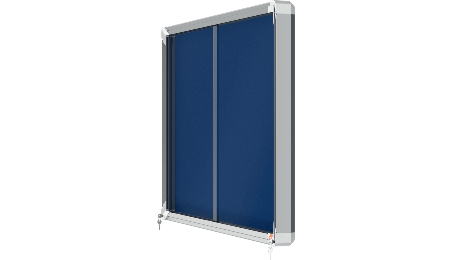 Nobo Notice Sign Board Lockable Sliding Glass Door - 92.5 x 66.8cm ...