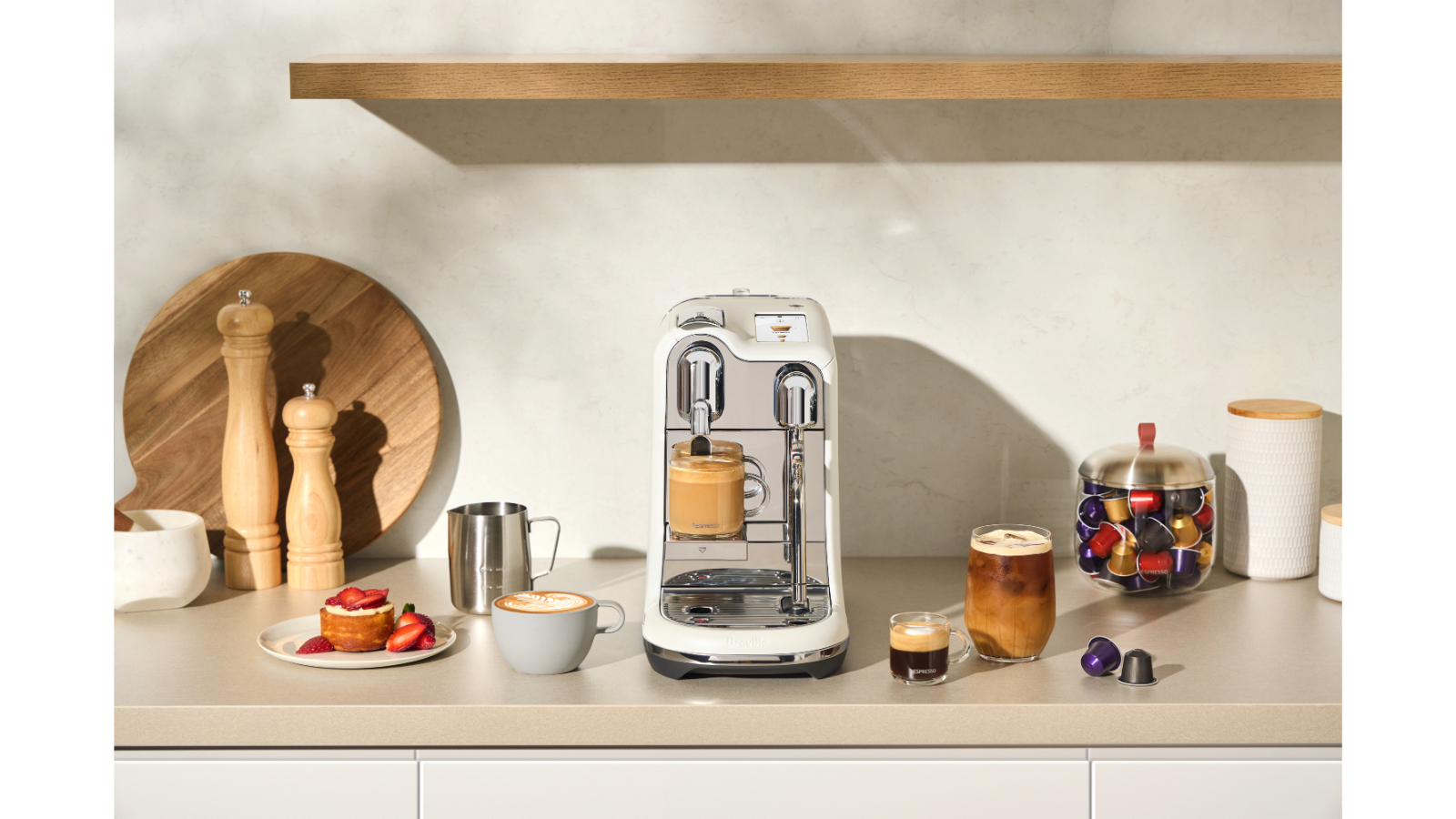 Nespresso Creatista Pro Capsule Coffee Machine by Breville - Sea Salt ...