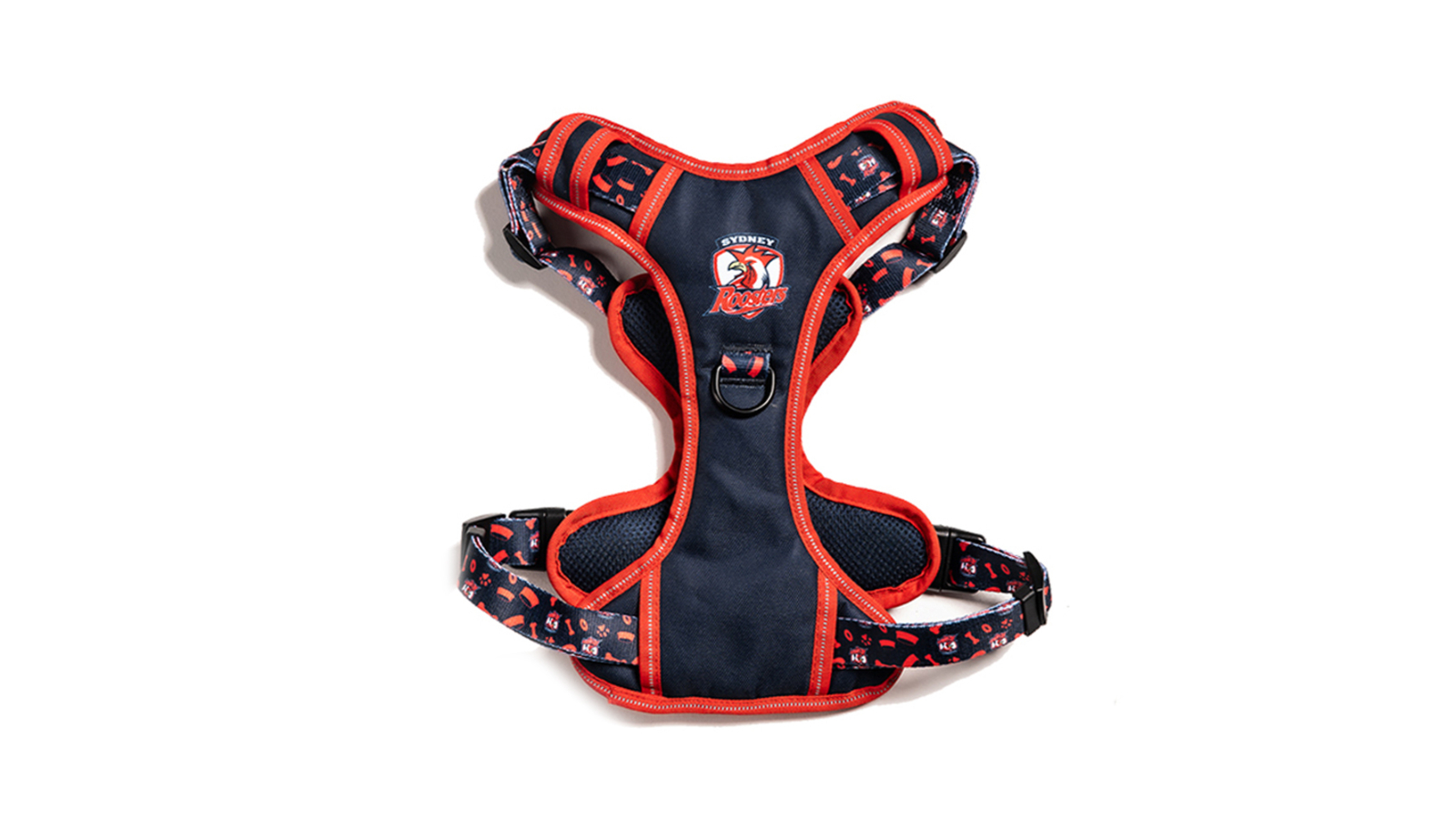 NRL No Pull Neoprene/Mesh Harness Adjustable Dog Vest Sydney Roosters ...