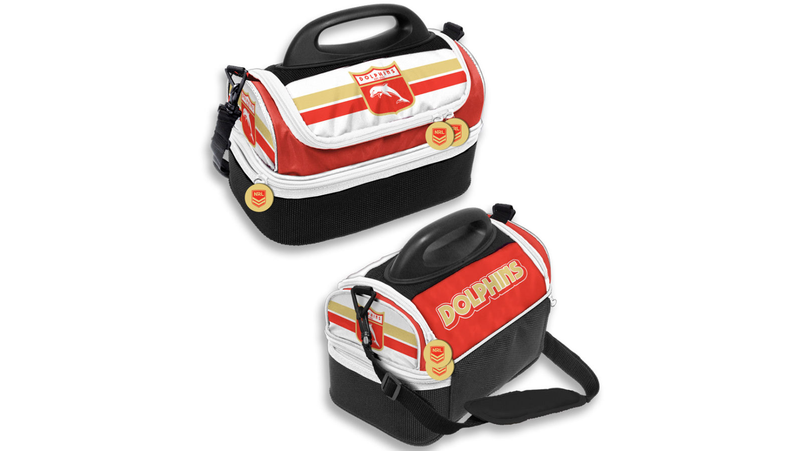 NRL Dolphins Retro Design Insulated School Lunch Box Dome Cooler Bag ...