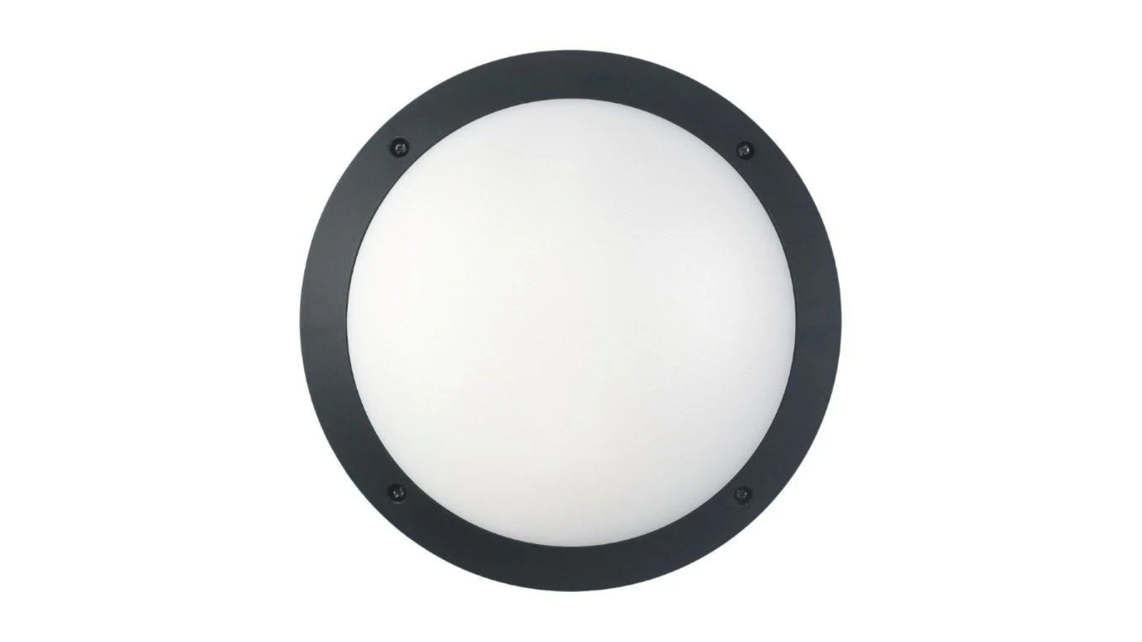 LED Bulkhead Round 4000K IP66 - Black | Harvey Norman