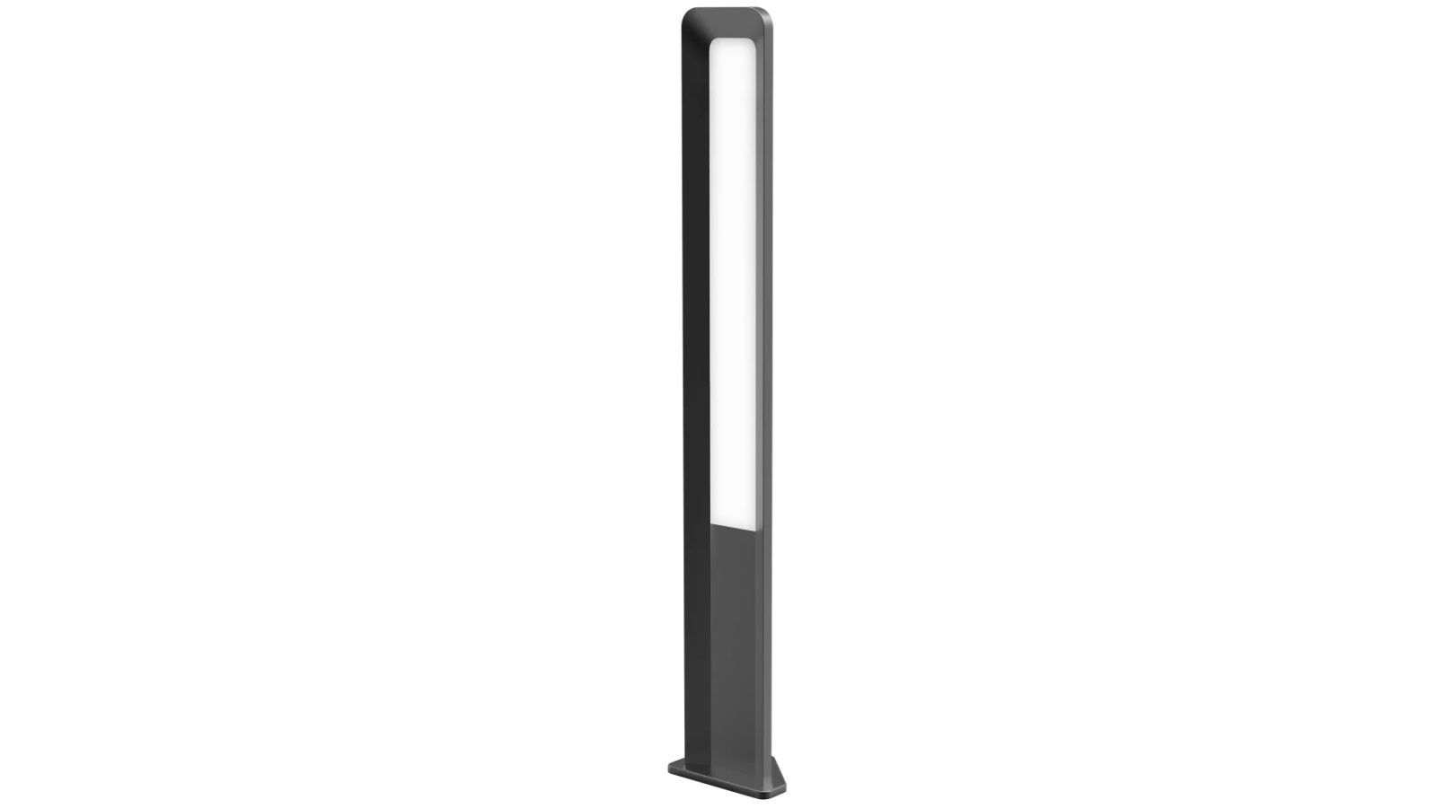 HATHOR LED Rectangular Bollard Light 3000K H80cm IP54 - Dark Grey ...