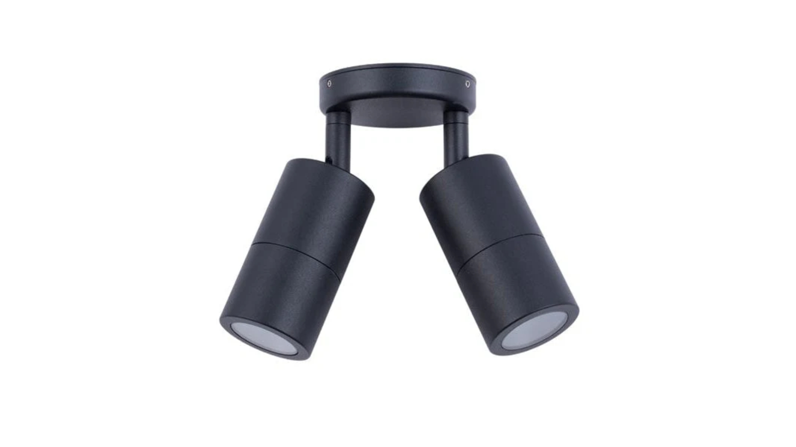 IP65 Double Adjustable 12V MR16 Round Back Plate Pillar Light - Black ...