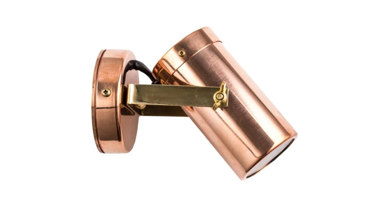 IP54 Single Adjustable Brass Bracket Anti-Glare GU10 Exterior Spot ...