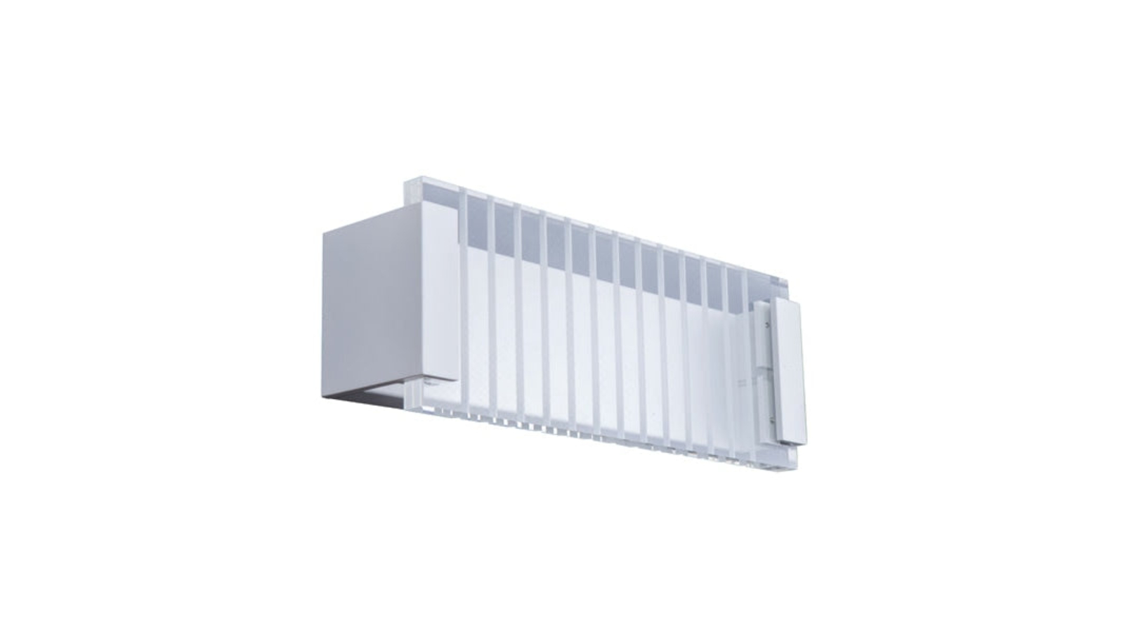 Vienna Rectangular with Clear/Frost Ribbed Diffuser LED Interior Wall ...