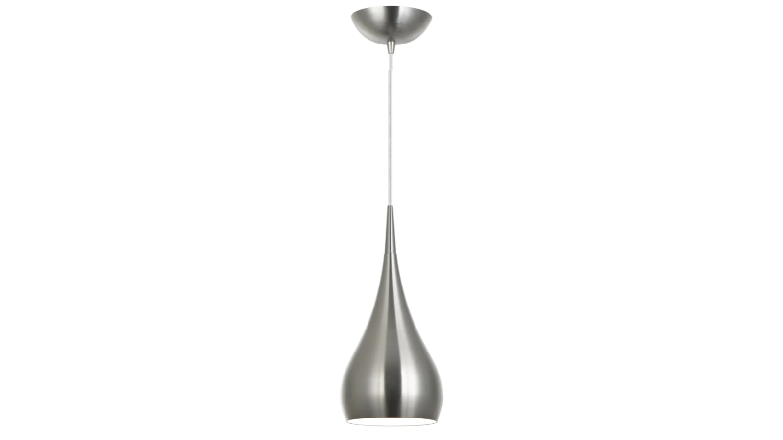 Zara Bell Shape Pendant Light - Satin Nickel | Harvey Norman