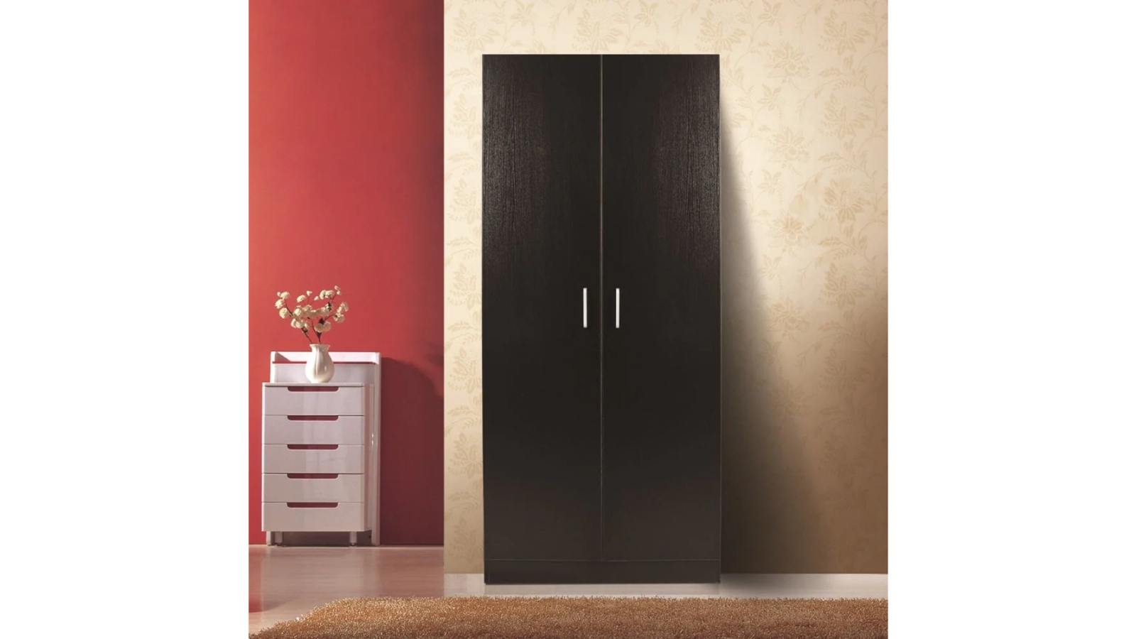 Design Square Modern 5-Tier Multi-Purpose Cupboard 2-Door Pantry ...