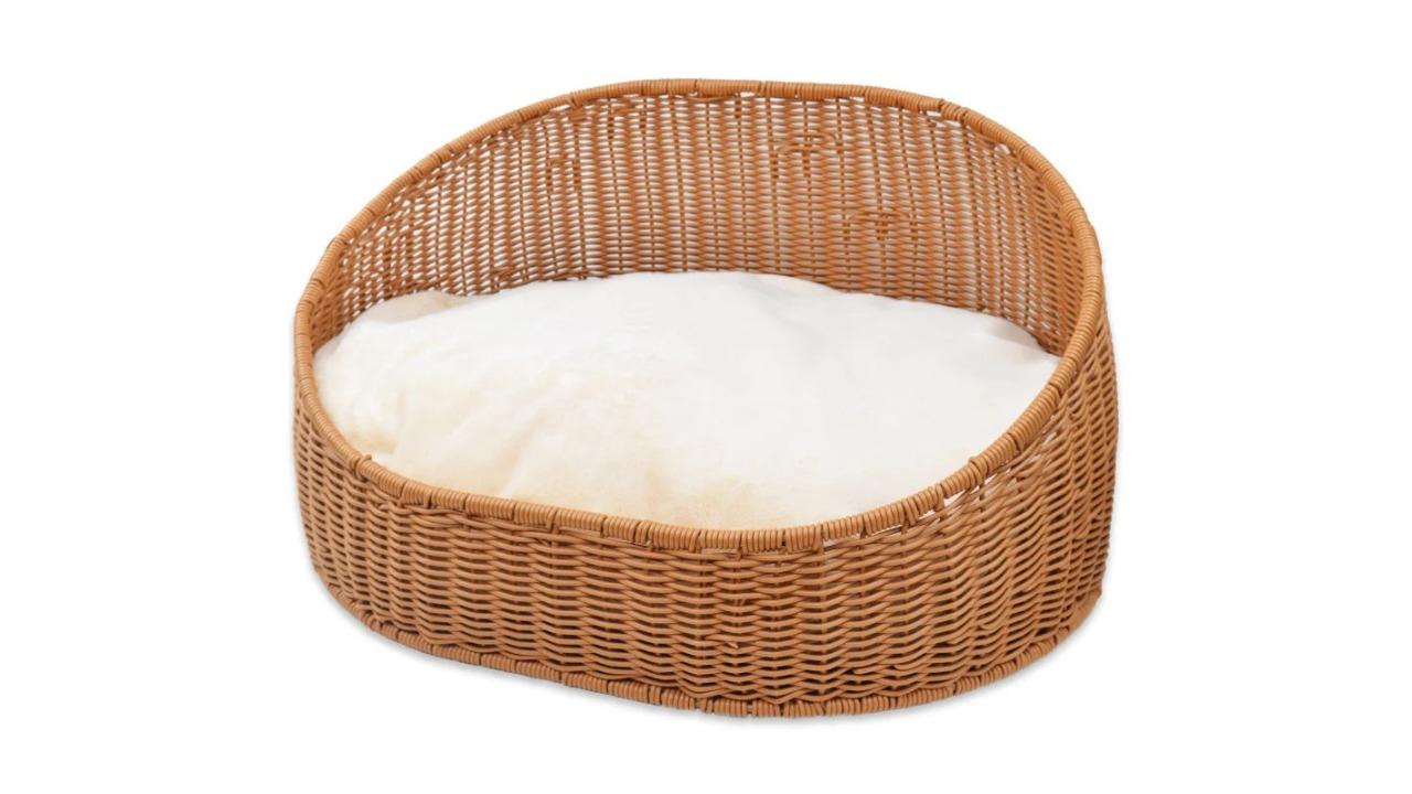Design Square Alice Round Rattan Pet House - Natural Brown | Harvey Norman