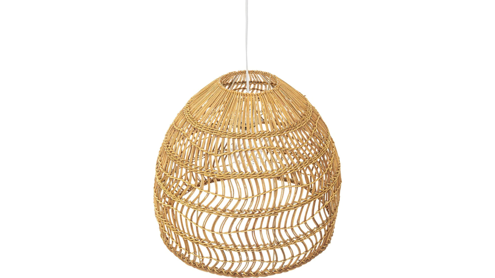 Design Square Dome Shape Rattan Pendant Light - Natural | Harvey Norman