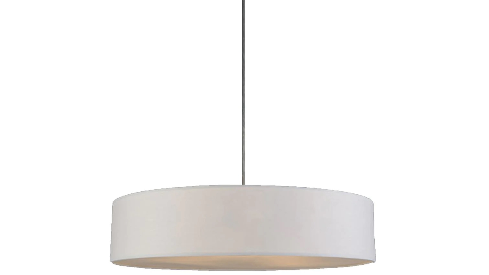 Luminea Apollo Hanging Pendant Lamp Fabric Shade - White | Harvey Norman