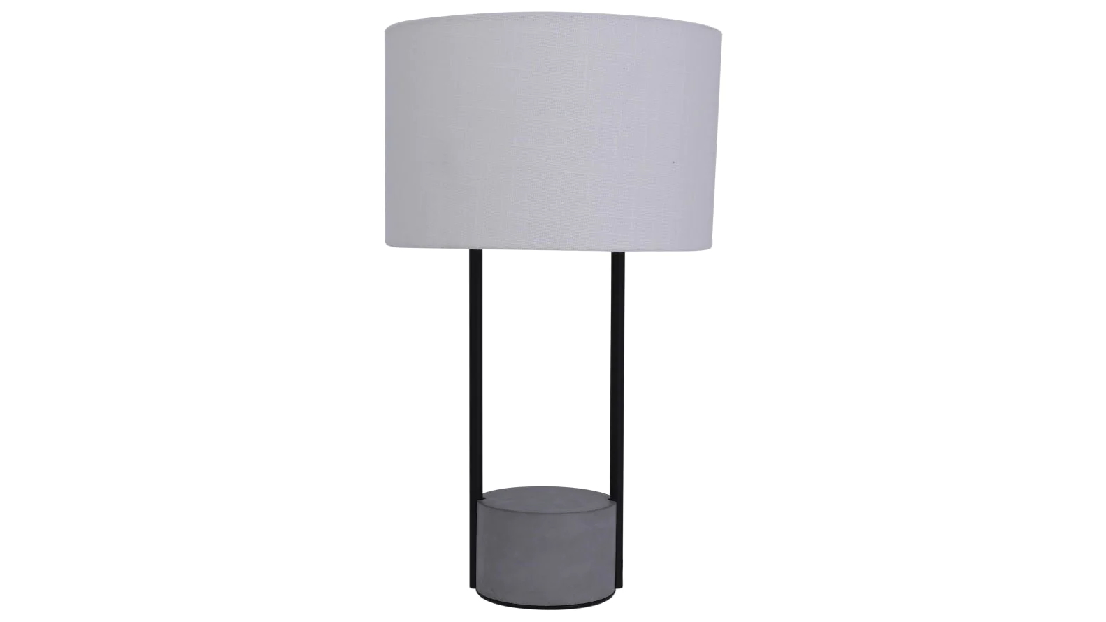 Luminea Grey/White Remy Table Desk Lamp with Concrete Look Base ...