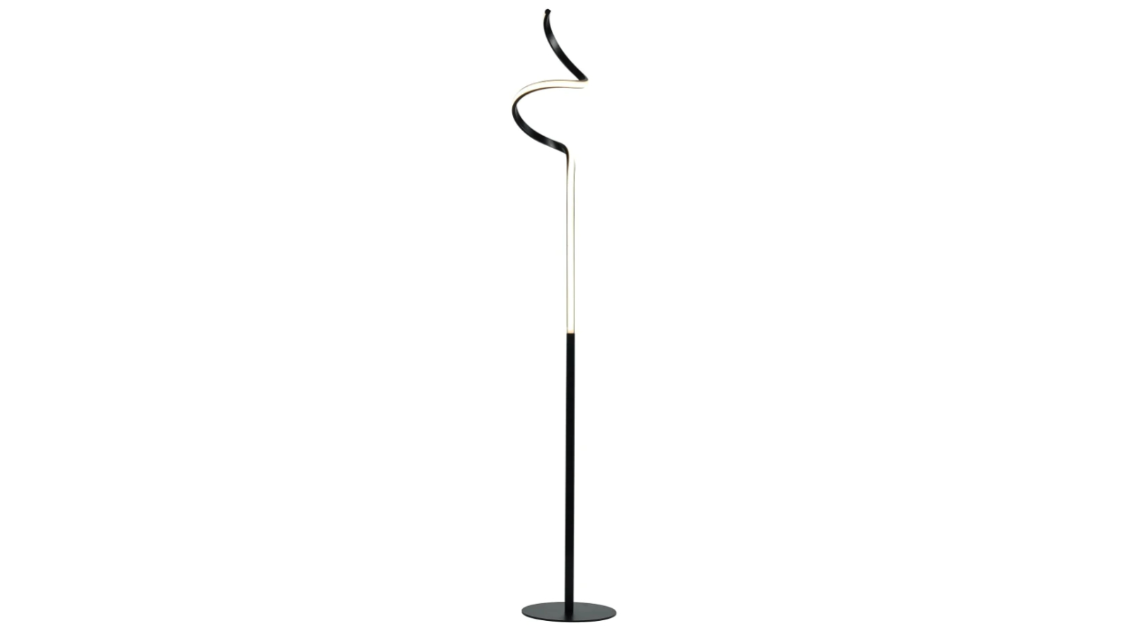 Luminea Elegant Allison Modern Spiral Floor LED Light Lamp - Black ...