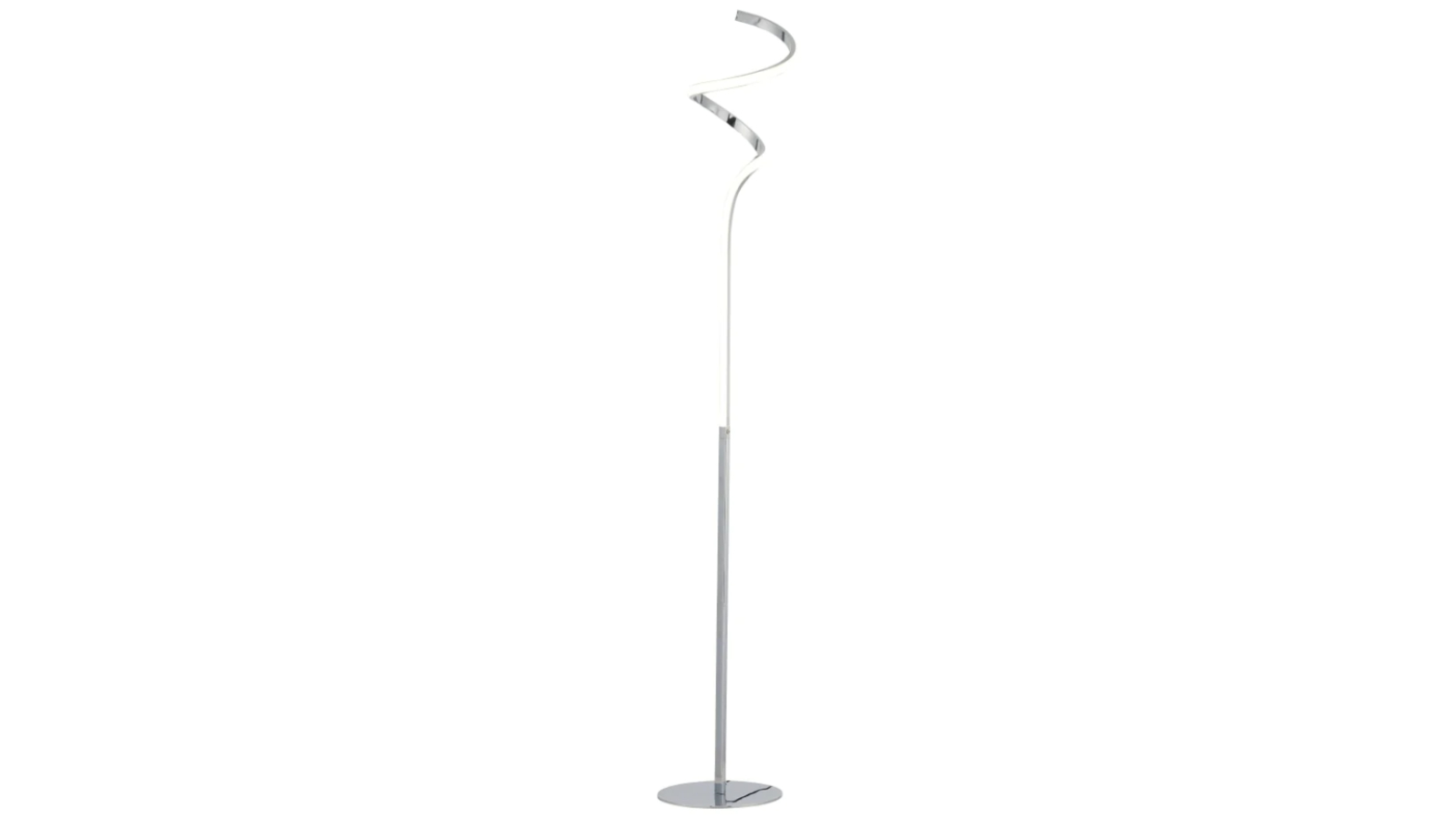 Luminea Elegant Allison Modern Spiral Floor LED Light Lamp - Chrome ...