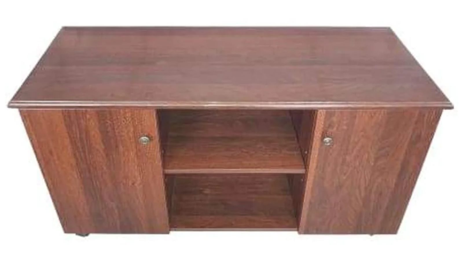 Xavier Sanz Return Office Desk with Adjustable Shelf/Cabinets - Rich ...