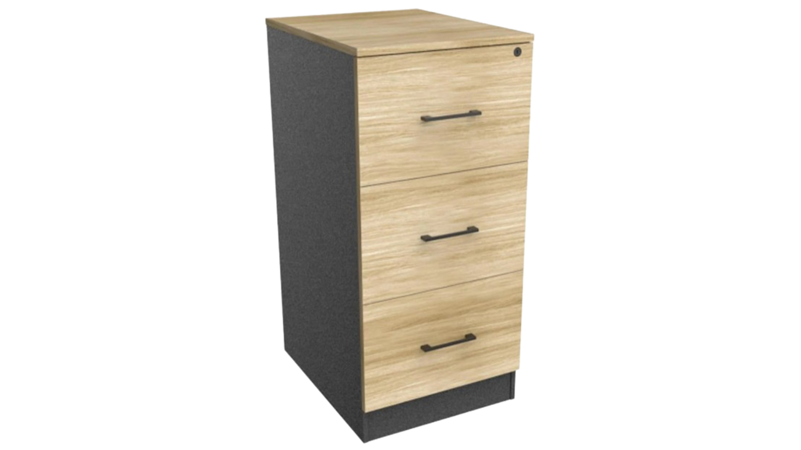 Xavier Furniture Xavier 3-Drawer Storage Filing Cabinet - Oak/Ironstone ...