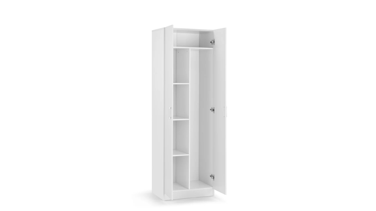 Design Square Monica White 2-Door Broom Multi-Purpose Tall Cupboard ...
