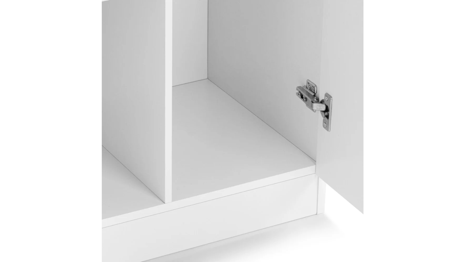 Design Square Monica White 2-Door Broom Multi-Purpose Tall Cupboard ...