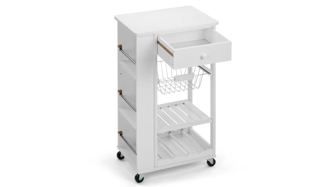Design Square Gigi Small Kitchen Storage Trolley - White | Harvey Norman