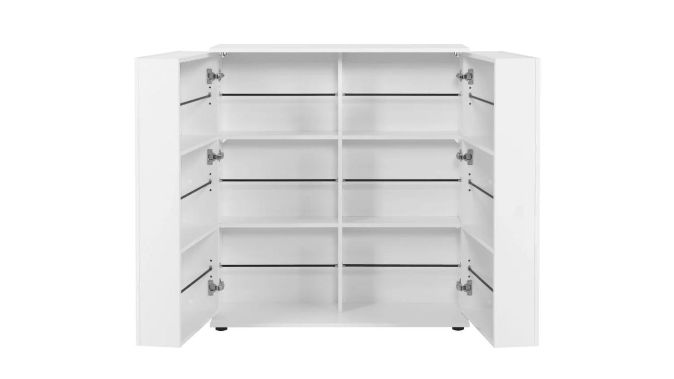 Design Square Wooden Roger Shoe Rack 2-Door Organiser Storage Cabinet ...