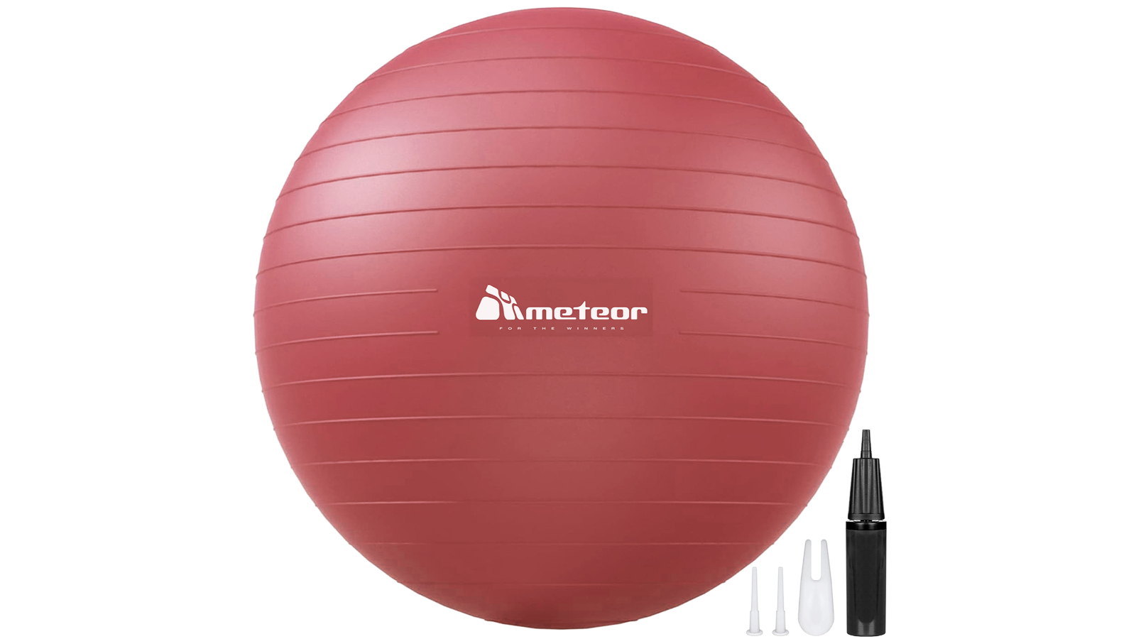 Meteor For The Winners 45-55cm Anti-Burst Yoga Gym Ball with Pump - Red | Harvey Norman