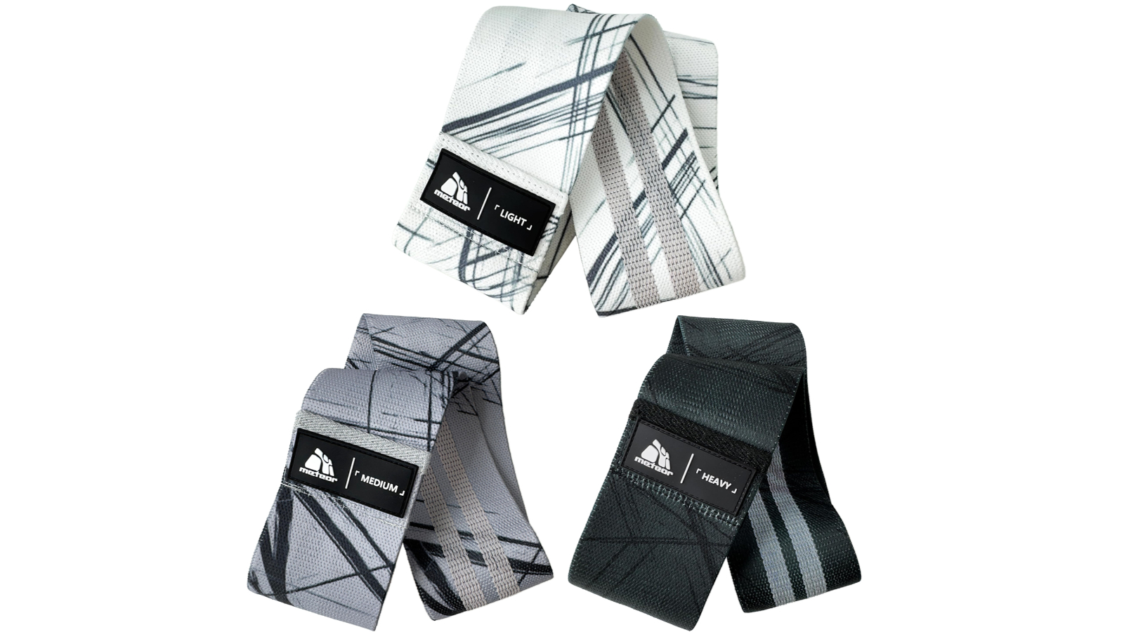 Meteor For The Winners Non-Slip Elastic Fabric Resistance Band Set ...