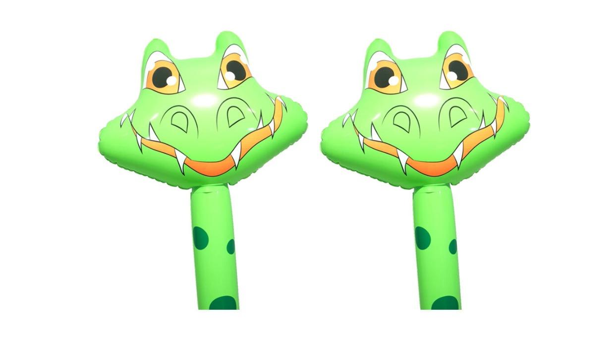Fumfings Novelty 2 Piece Bloonimals Inflatable Crocodile Balloon Toy ...