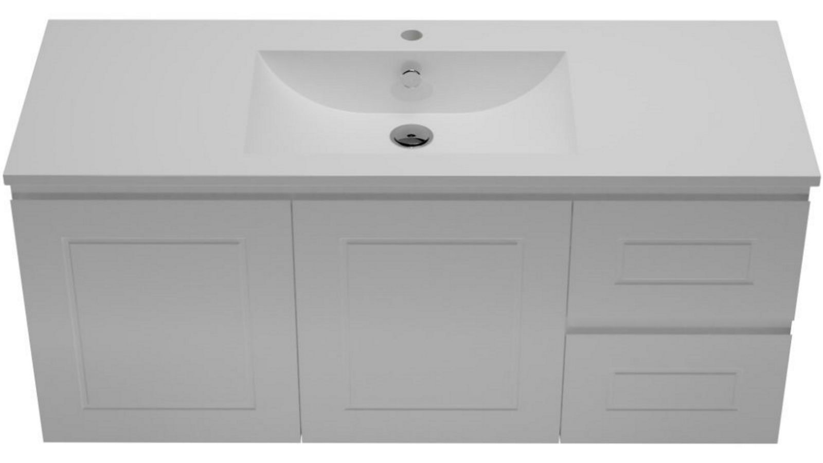 Timberline Nevada Classic 1200mm Wall Hung Vanity with Centre Bowl ...