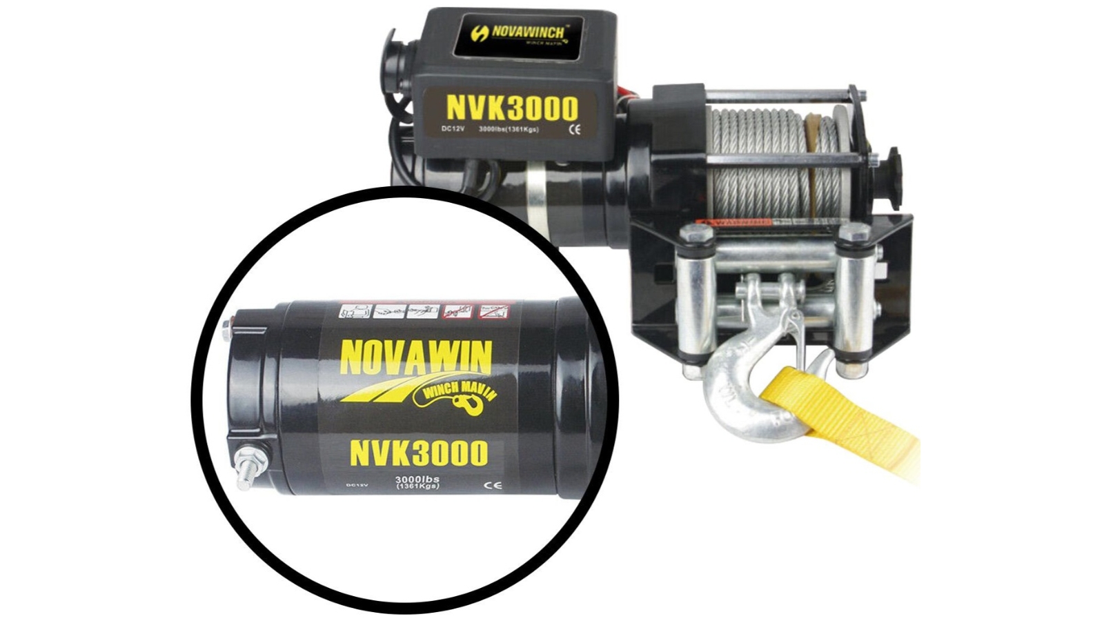 NovaWinch 3000LBS 12V Electric Winch | Harvey Norman
